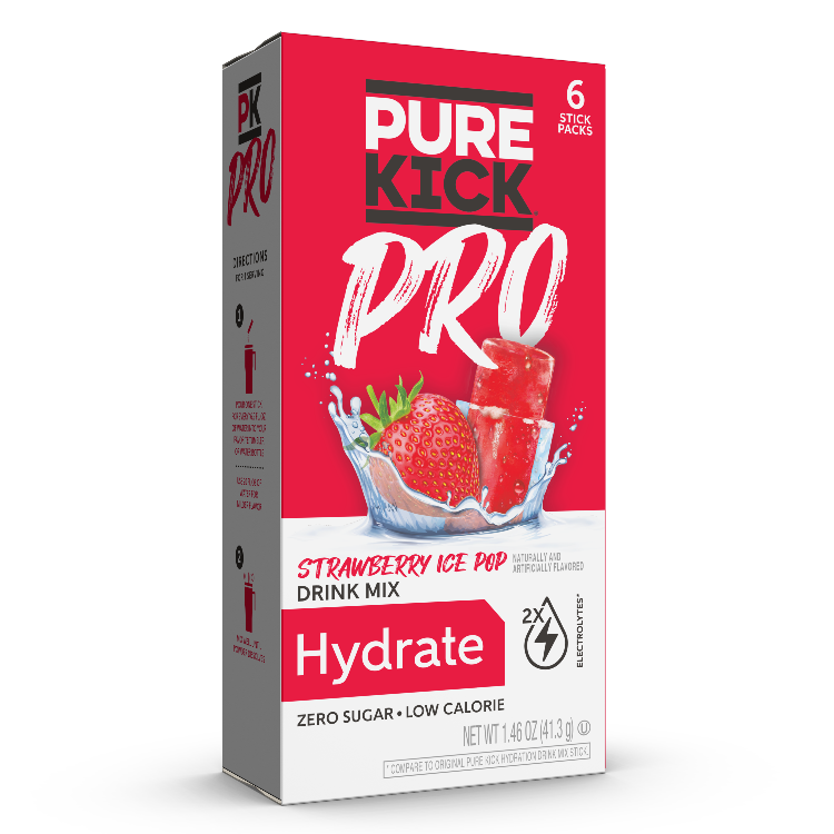 Pure Kick Pro Sugar-Free Strawberry Ice Pop Hydration Packets