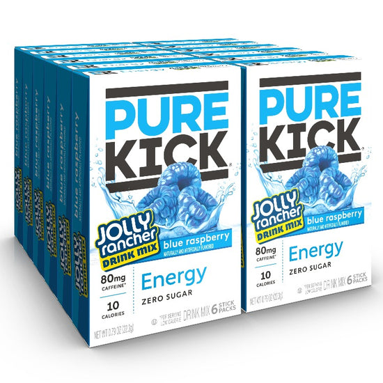 Pure Kick + Jolly Rancher, Blue Raspberry Zero-Sugar Energy Drink Mix